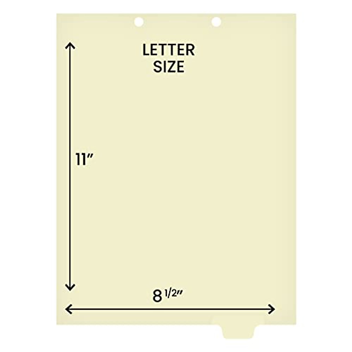 Individual Chart Divider Sheets Used to Build Chart Divider Sets for Medical Practices, 1/6th Cut, Tabs on Bottom, Position: #6, Blank (Pack of 100)
