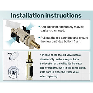 1222 Cartridge Kit Compatible with Moen Tub Shower, Replacement for Moen Posi Temp One-Handle Faucets, Durable Brass