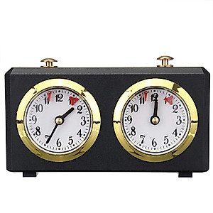 Chess Timer, Professional Competition Mechanical Analog Chess Clock, I-GO Count Up Count Down Timer, for Chinese Chess, International Chess & I-GO