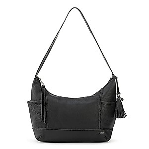 The Sak womens Kendra Hobo Bag in Leather Timeless Elevated Silhouette Soft Supple Handcrafted Sustainably, Black Ii, One Size US