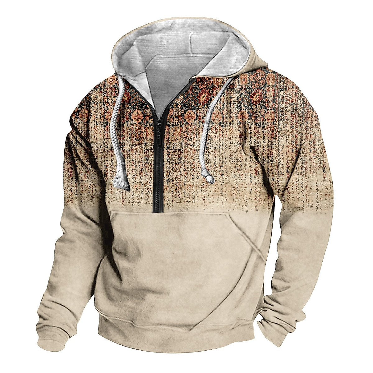 Y2K Hoodies, Men'S Gym Workout Active Long Sleeve Pullover Lightweight Hoodie Casual Sweatshirts Hoodie Mens Rap Devil Hoodie Mgk Sweatshirts Pink Graphic Hoodie Sweatshirts (XL, Khaki)