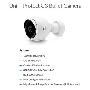 UniFi G4 Series UVC-G4-BULLET 4MP Outdoor Bullet Camera with Infrared (3-Pack)