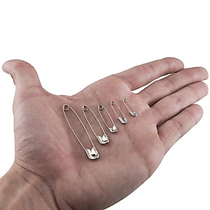 SINGER 00302 Safety Pins Value Pack, Assorted Sizes, 200-Count,