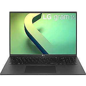 LG Gram 16" WQXGA Ultralight Laptop (2023 New) | 12-Core Intel i7-1260P | 2560x1600 IPS Screen | Backlit Key | Fingerprint | Thunderbolt4 | WiFi 6E | 16GB LPDDR5 RAM | 1TB SSD Storage | Win11 Pro