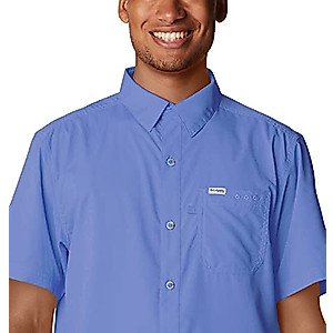 Columbia Men's Standard Slack Tide Camp Shirt, Violet Sea, Medium