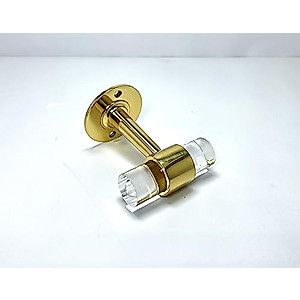 Morco Deco Brass Lucite Robe Hook Handmade Bathroom Kithcen Towel Hook Lucite Brass Coat Hook Hangers Storage Hook (Polished Brass)