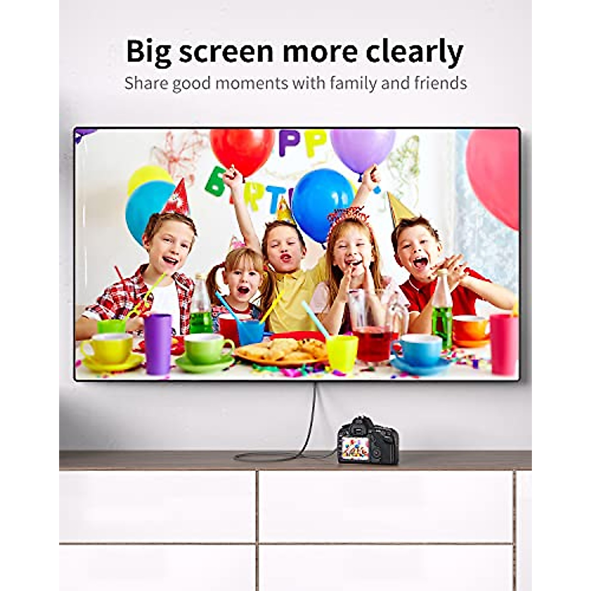 Silkland Mini HDMI to HDMI Cable 4K, [High Speed, Braided] HDMI Mini 2.0 Cord, ARC, HDR, Compatible with Nikon, Canon EOS, DSLR Camera, Camcorder, Tablet, Graphics Video Cards, Pico Projector, 6.6FT