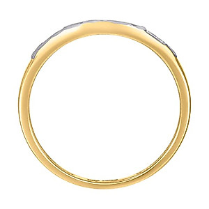 10k Two tone Gold Womens Greek Key Fashion Ring Measures 9.3mm Long Jewelry for Women