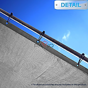 Patio Paradise 20' x 40' Straight Edge Sun Shade Sail, Light Gray Rectangle Outdoor Shade Cloth Pergola Cover UV Block Fabric - Custom 3 Year Warrenty