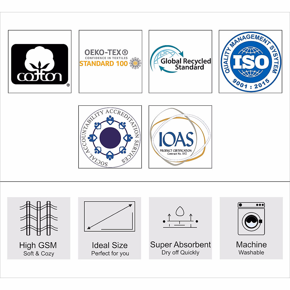 COTTON CRAFT Amazing Kitchen Towels - 8 Pack Reusable Terry Towel - 100% Cotton European Waffle Pantry Bar Cleaning Cloth Towel - Quick Dry Low Lint Soft Absorbent Dish Towels - Large 20 x 30 - Linen