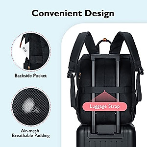 mommore Breast Pump Backpack for Spectra S1,S2 Medela Diaper Bag Backpack for Working Moms with 15.6 inch Laptop Sleeve, Black