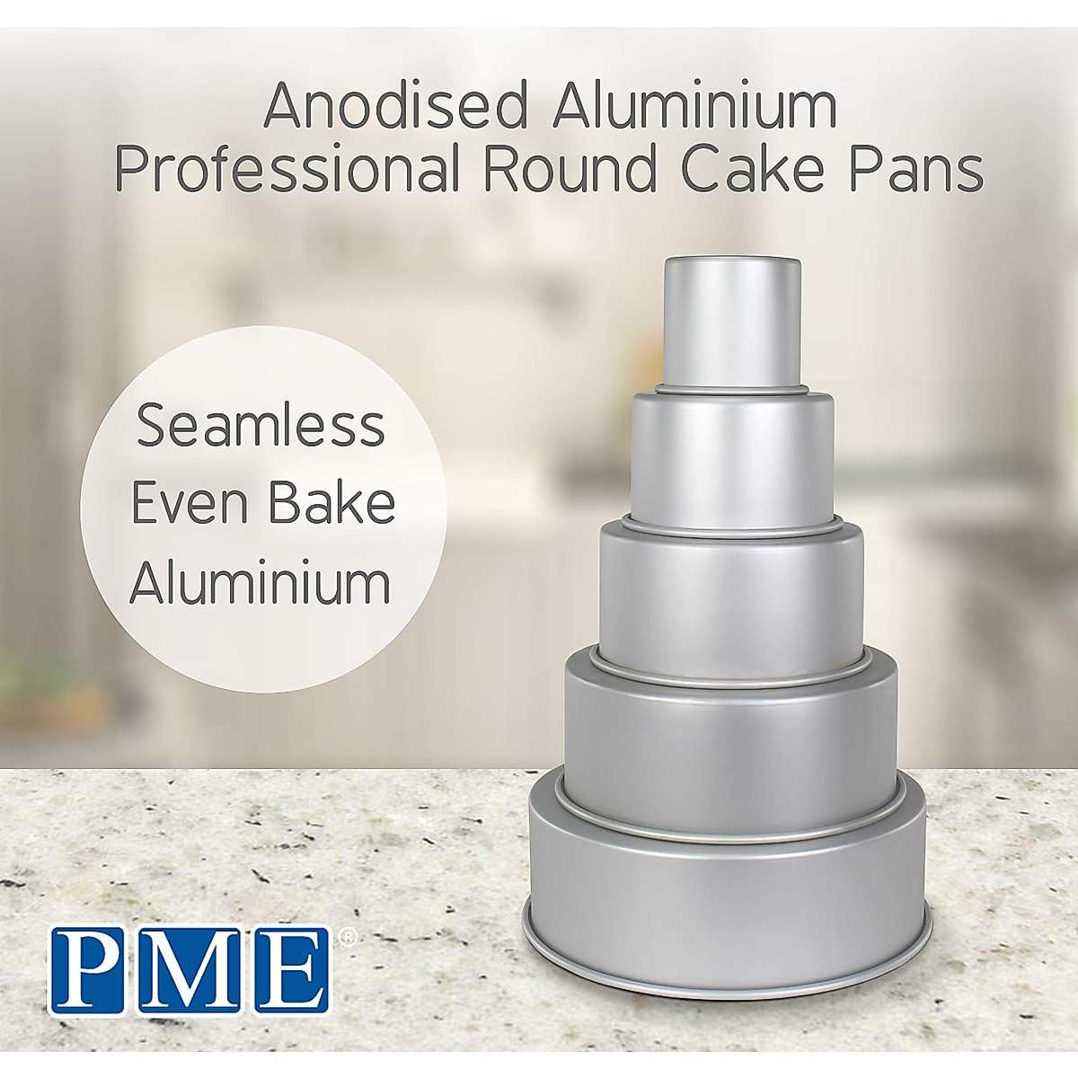 PME Round Cake Pans 4 x 4 Inch, Pack of 2