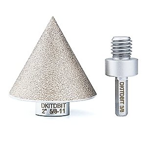 Diamond Beveling Chamfer Bit,Diamond Countersink Drill Bit for Shaping Enlarging Trimming Holes Up to 2" (50mm) in Porcelain Ceramic Tiles Counter, Fit for Angle Grinder of Tile Tool