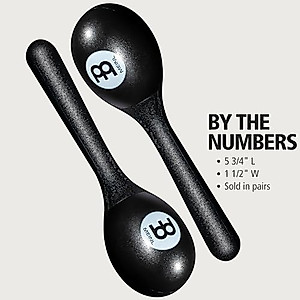Meinl Percussion PEMBK Plastic Egg Maracas, Black