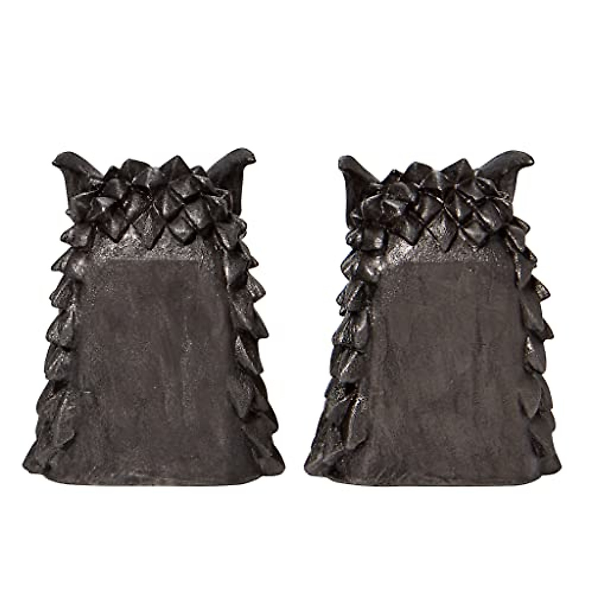 Department 56 Game of Thrones House Stark Direwolf Sigil Bookholders Bookends, 6.02 Inch, Black