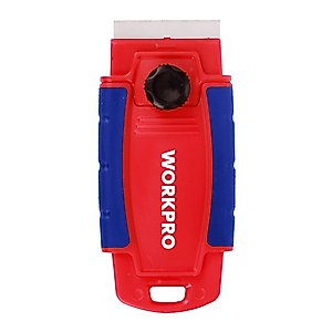 WORKPRO W018003 Razor Blade Scraper, Fully Retractable, 4-Positions (Single Pack)