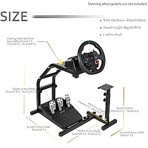 Marada Gaming Steering Wheel Stand Adjustable Fit for Logitech,Thrustmaster,Xbox, G25 G27 G29 G920 G923, Racing Wheel Stand, Handbrake Shifter Wheels and Pedals Not Included