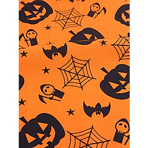 8PCS Cotton Fabric Squares 20" x 20" Fat Quarter Fabric Bundles Craft Fabric for Patchwork Sewing Quilting Crafting DIY (Halloween)