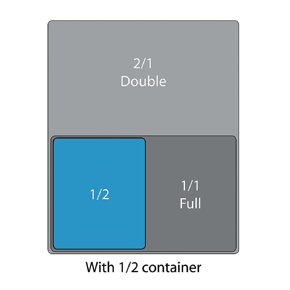 Cambro 20CWCH135 Camwear 1/2 Size Clear Polycarbonate Handled Lid