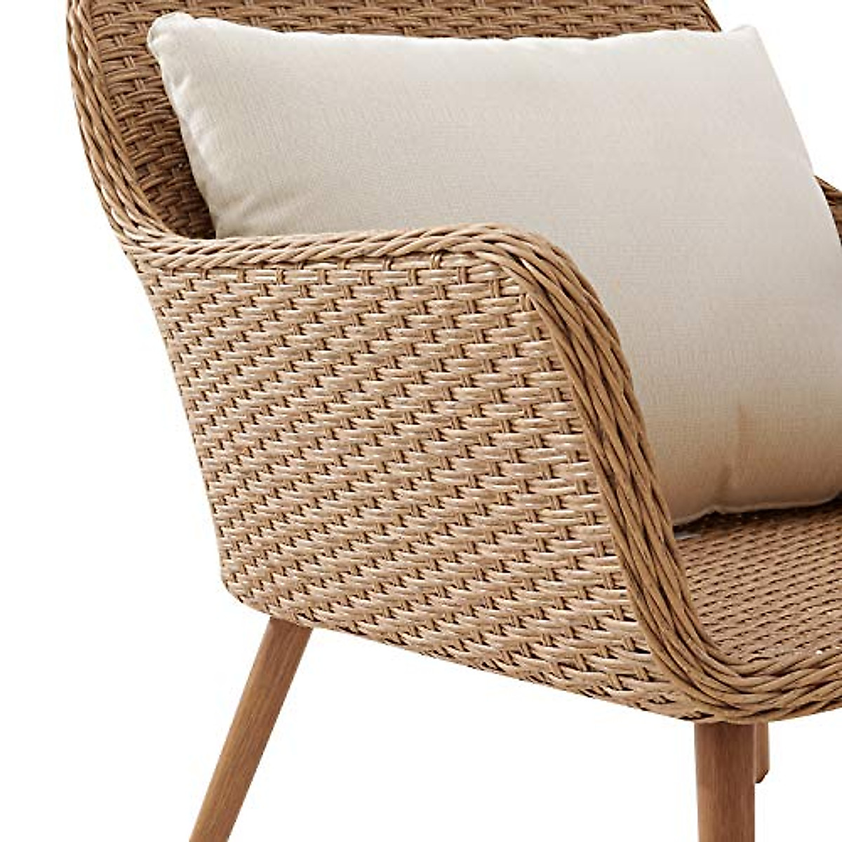 Crosley Furniture CO7185-LB Landon Outdoor Wicker Chairs (Set of 2) Light Brown