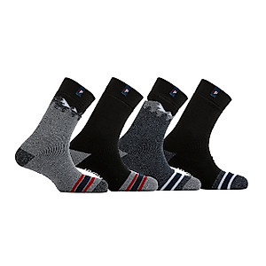 PAJAR Men's Full Cushion Crew Thermal Socks, Moutain (4 Pair), One Size (7-12)