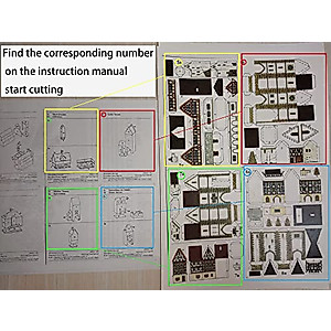 Medieval Town Building 3D Paper Puzzle Model Building for Adults 12"*9" DIY