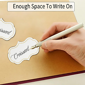 Cheese Markers, Charcuterie Boards Accessories, 24 Pieces Food Labels for Party Buffet, Blank Toothpick Flags, Cake Toppers, Chalkboard Cupcake Toppers Picks for Wedding Birthday Party Decor, White