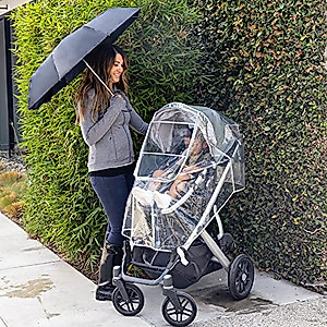 J.L. Childress Deluxe Stroller Rain Cover - Adorable Printed Pattern, Soft Material, Universal Stroller Accessory, Baby Weather Shield and Protection
