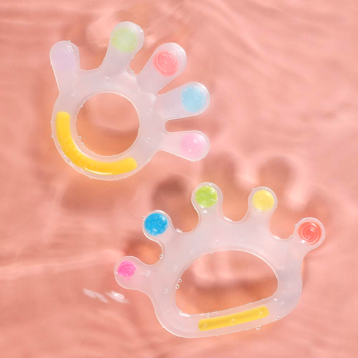 haakaa Baby Teething Toys Baby Teethers Toys for Babies Palm Silicone Teether Combo, Soothe Teething Pain and Itching Gums, BPA Free, 3M+