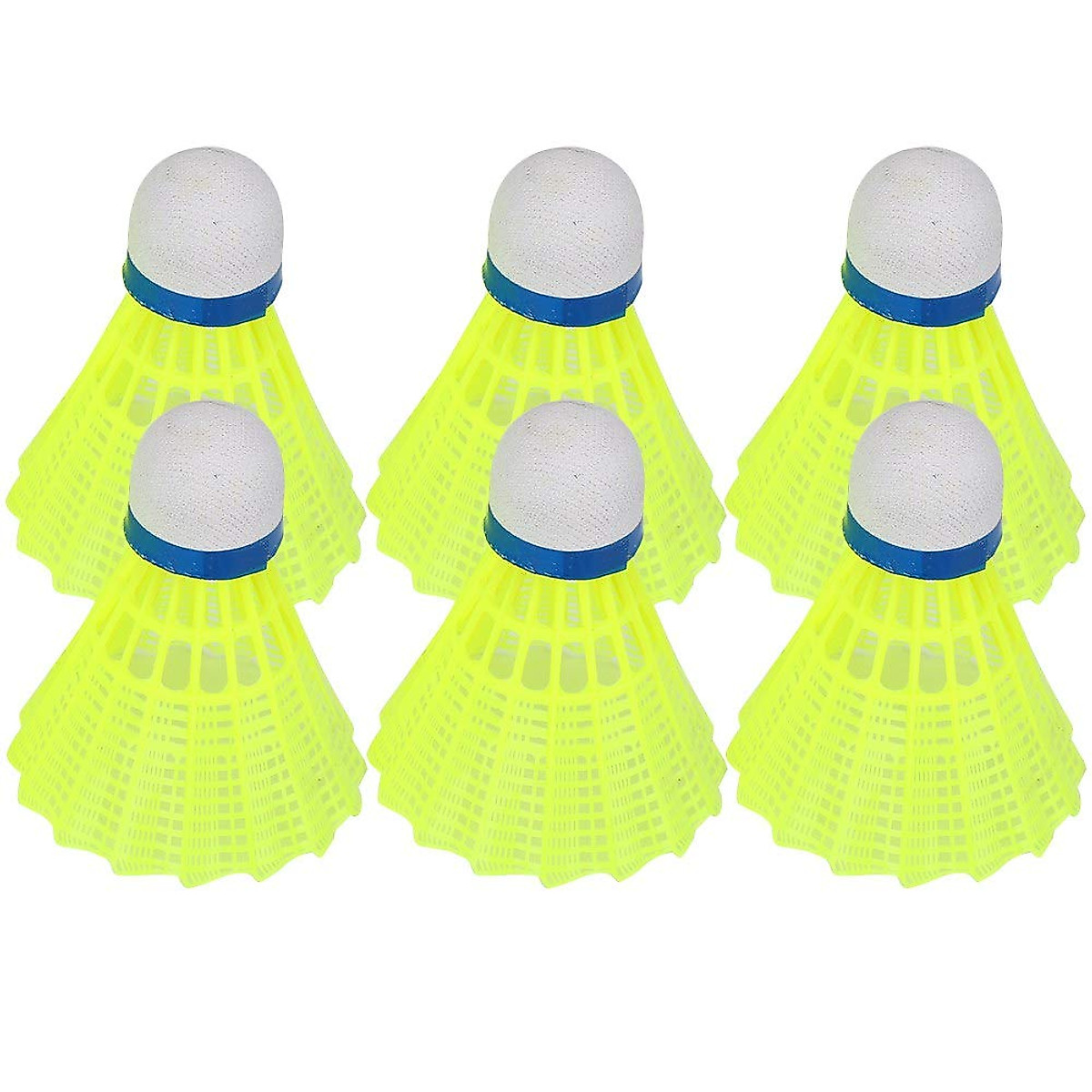 Shuttlecocks 6pcs Professional Badminton Ball Yellow Nylon Shuttlecocks Indoor Outdoor Sports Practice Training Badminton