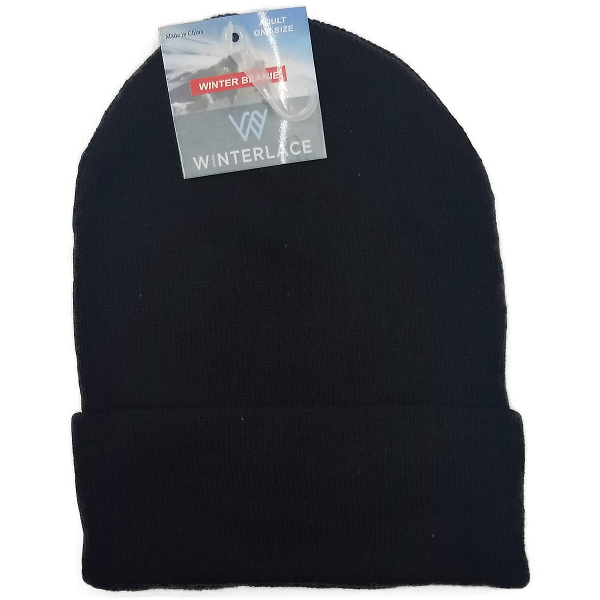 48 Pack Winter Beanies, Bulk Cold Weather Warm Knit Skull Caps, Mens Womens Unisex Hats (Black)