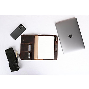 The Antiq Leather Journal Cover, A5 Diary Cover, Planner Cover- Brown 5.75x8.25