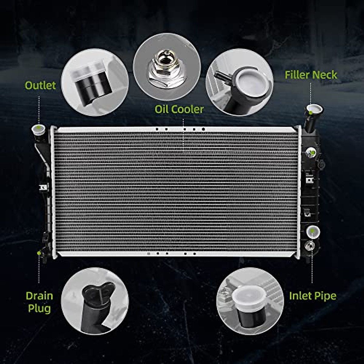 AUTOSAVER88 Radiator Compatible with 2000-2003 Chevy Impala, 2000-2005 Buick Century, 2000-2004 Buick Regal, 2000-2003 Chevy Monte Carlo 3.1L 3.4L 3.8L V6