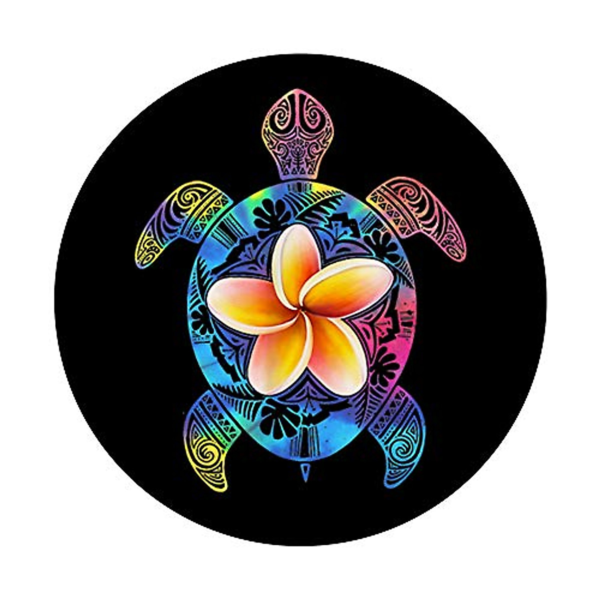 Hawaiian Tie Dye Sea Turtle Hawaii PopSockets Swappable PopGrip