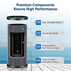 PUREPLUS Coconut Shell Water Filter Cartridge | Activated Carbon Block CTO | Universal Whole House 5 Micron 10 inch Cartridge | Compatible with WFHDC8001, CB-BB-10, EPM, EP-BB, 3Pack