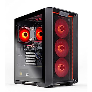 Skytech Gaming Nebula Gaming PC Desktop – AMD Ryzen 5 5600X 3.7 GHz, NVIDIA RTX 4070, 1TB NVME SSD, 16GB DDR4 RAM 3200, 600W Gold PSU, 11AC Wi-Fi, Windows 11 Home 64-bit,Black