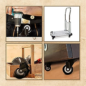 Online Best Service 24 Pack Swivel 2" Caster Wheels Rubber Base with Top Plate & Bearing Heavy Duty (24 Pack Without Brake)