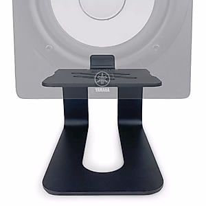 Soundrise PRO5 Studio Monitor Stands - Pair, Black, Desktop/Table, Heavy Duty, for Bookshelf Speakers, Sonos Play Five, Yamaha HS5 - Decouples, Dampens Vibration - Made in USA