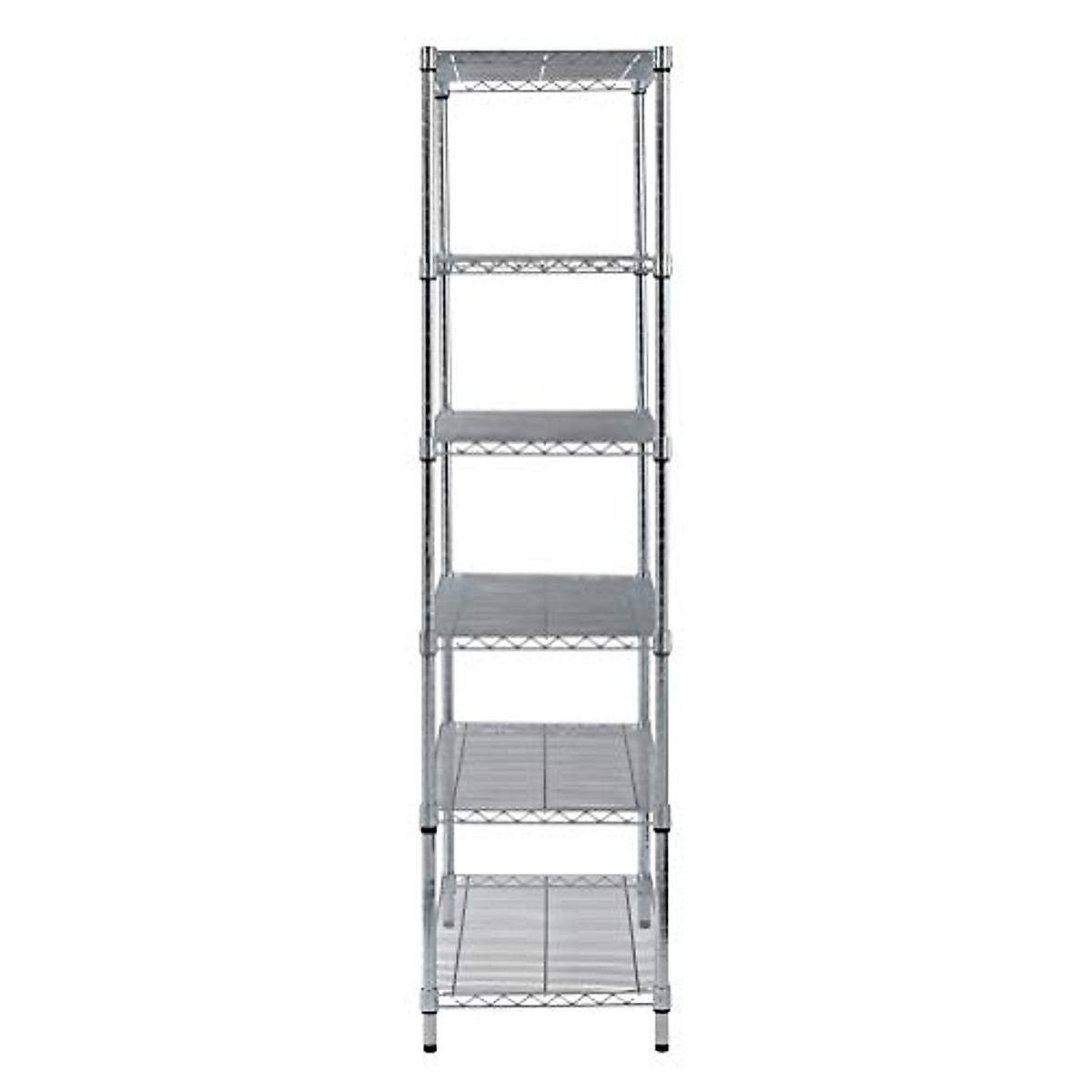 Muscle Rack WS481872-Z Steel Shelving Unit, 6 Shelf, 48" Width, 72" Height, 18" Depth, Zinc