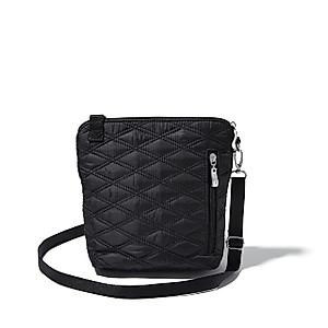 Baggallini Women's Modern Pocket Crossbody, Black Quilt