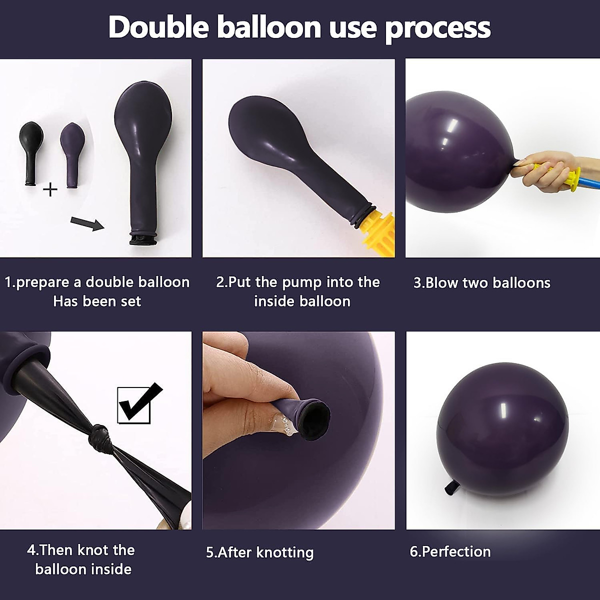 Purple Teal Balloon Garland Double Stuffed Dark Purple Blue Turquoise Green Metallic Latex Balloons Lavender Lilac Mermaid Balloon Arch Kit For Birthday Wedding Bridal Baby Shower Party Decoration