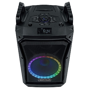 Rockville RockNGo 800 10" Portable Wireless Bluetooth Speaker w/LED/Wheels/Loud!, Black