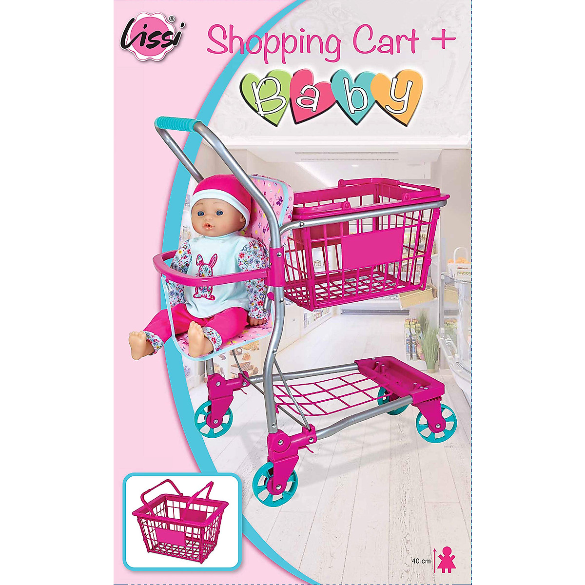 Lissi Shopping Cart with 16" Baby Doll