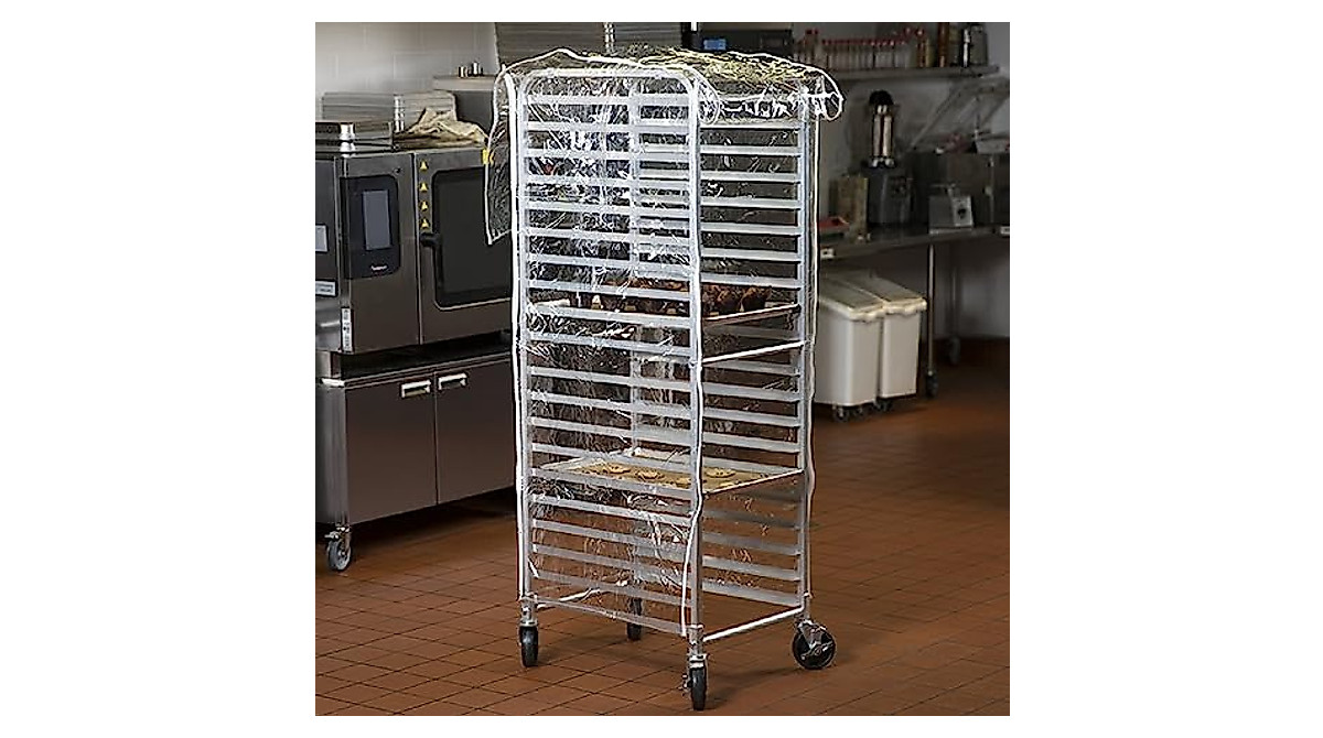 Durable Clear Plastic Cover for 20 Tier Bun Pan Rack