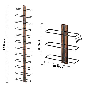 B4Life Wine Rack Wall Mounted, Wall Wine Rack for 12 Wine Bottles Wood Wine Racks for Wall, Wine Holder Wall Mounted Wine Bottle Racks for Kitchen,Dining Room,Bar