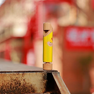 Fartime 4-Piece Set Wood Slide Whistle Toy, Colorful, Lovely Design, Children's Fun Music Toys, 7.5 inches