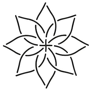 Quilting Creations Continuous Floral Border Quilt Stencil, 4"