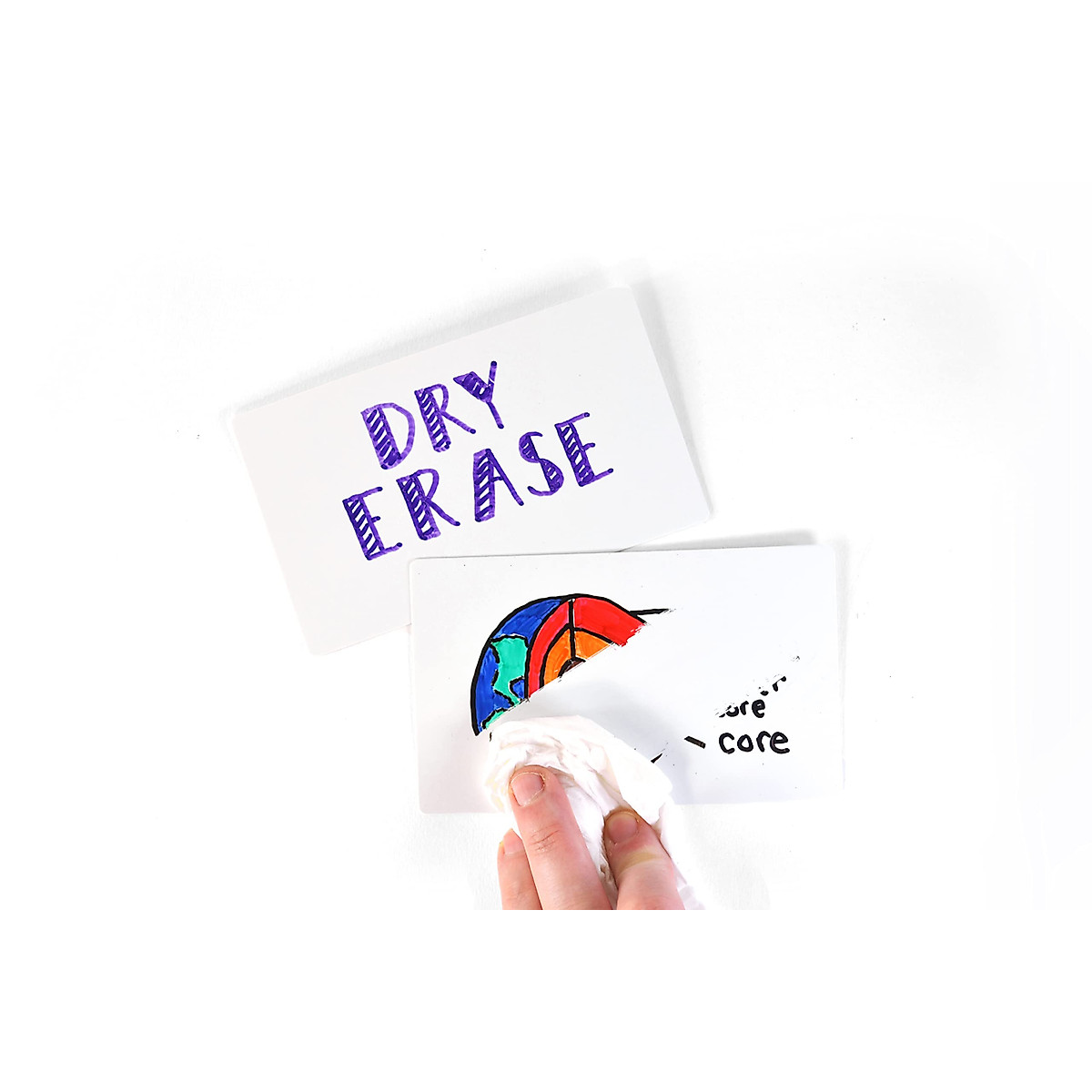 Dry Erase Index Cards – 45pcs Laminated Cards Blank w/Box – Reusable Dry Erase Note Cards for School, Work, Housework, To Do Lists – Practical Index Card Sheets – 3 x 5-inch