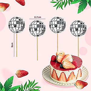 20 Pieces Disco Ball Cupcake toppers Disco Ball Cake Toppers 1970s Disco Ball Cake Decorations Disco Theme Cake Picks for Christmas Disco Theme Party 70s Theme Party Favor