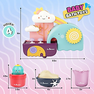 GILOBABY Baby Bath Toys, Bathtub Toys for Toddlers, Water Toys for Kids with Shower and Floating Squirting Toys, Baby Bath Tub Toys Set, Birthday Gifts for Boys Girls Ages 6+ Months